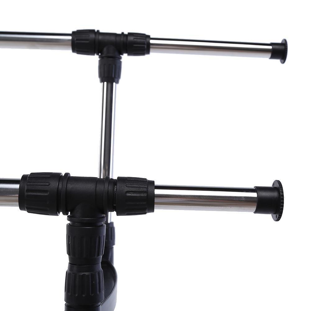 Vipeco Double Garment Rack Clothes Adjustable Portable Hanging Rail by ...